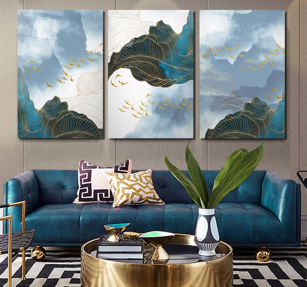 3 lü Cam Tablo Seti | Pi Dekorasyon